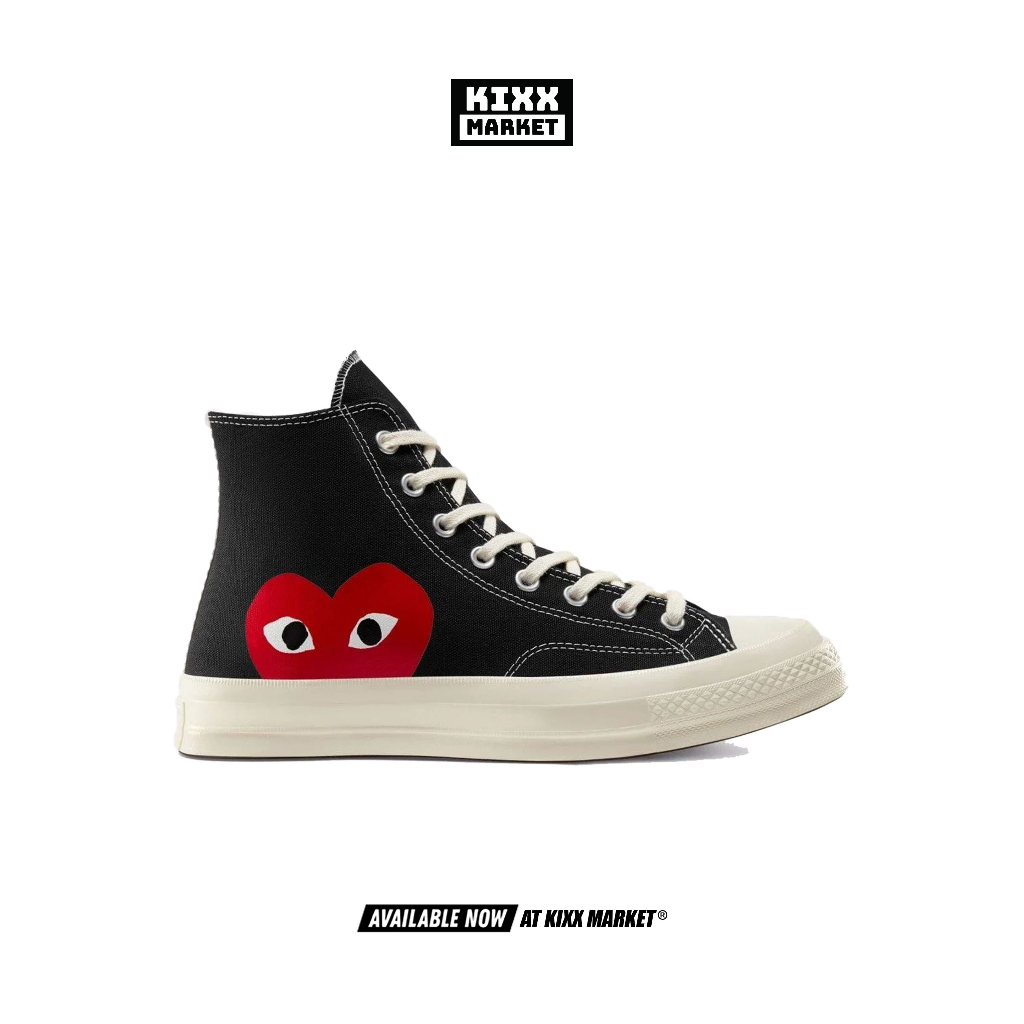 Jual Converse Chuck 70s Hi CDG PLAY Black | Shopee Indonesia