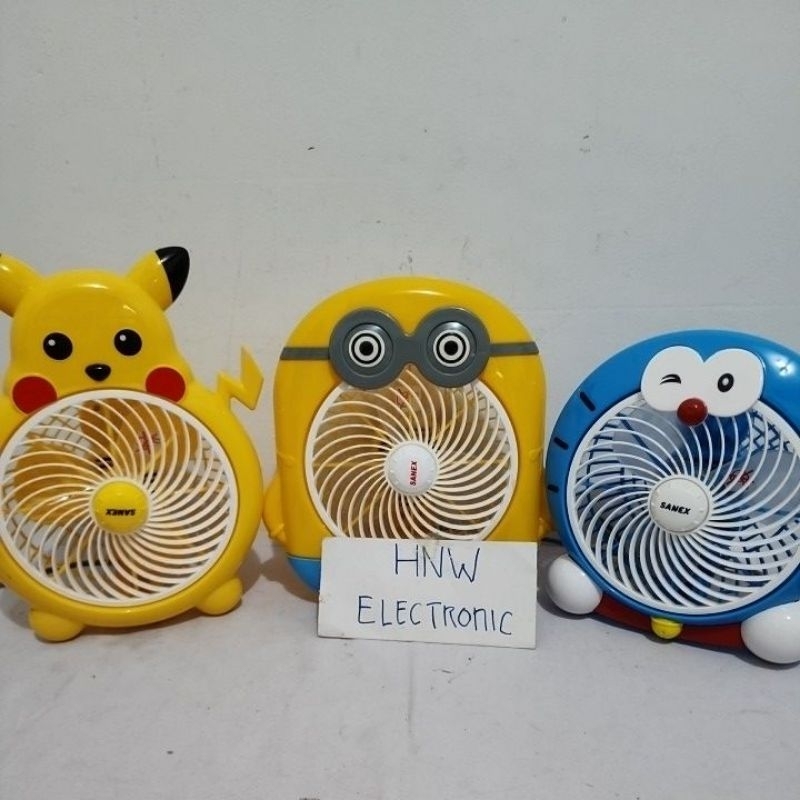 Jual kipas angin lucu anak anak pokemon pikacu minion doraemon 8 inch ...