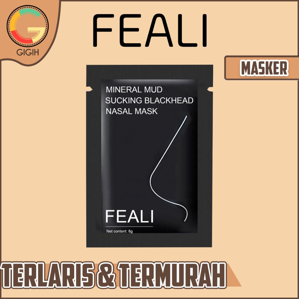 Jual FEALI Mineral Mud Sucking Blackhead Nasal Mask Activated Carbon ...