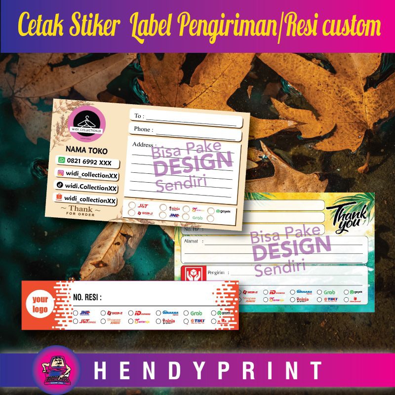Jual cetak stiker label produk custom (A3)/ cetak stiker logo / cutting ...