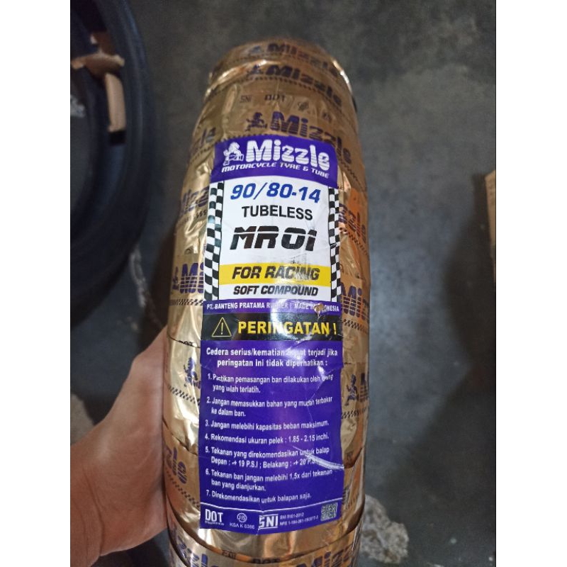 Jual Ban Mizzle MR01 Tubeless Racing Soft Compound ukuran 90/80 Ring 14 ...
