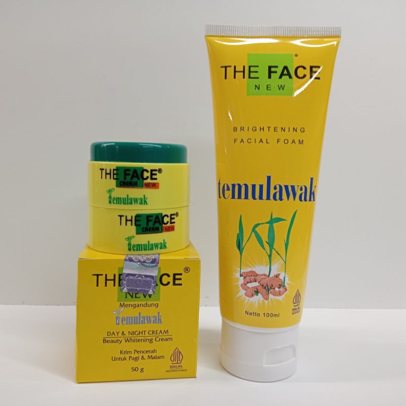 Jual PAKET CREAM TEMULAWAK THE FACE + FACIAL FOAM TEMULAWAK THE FACE ...