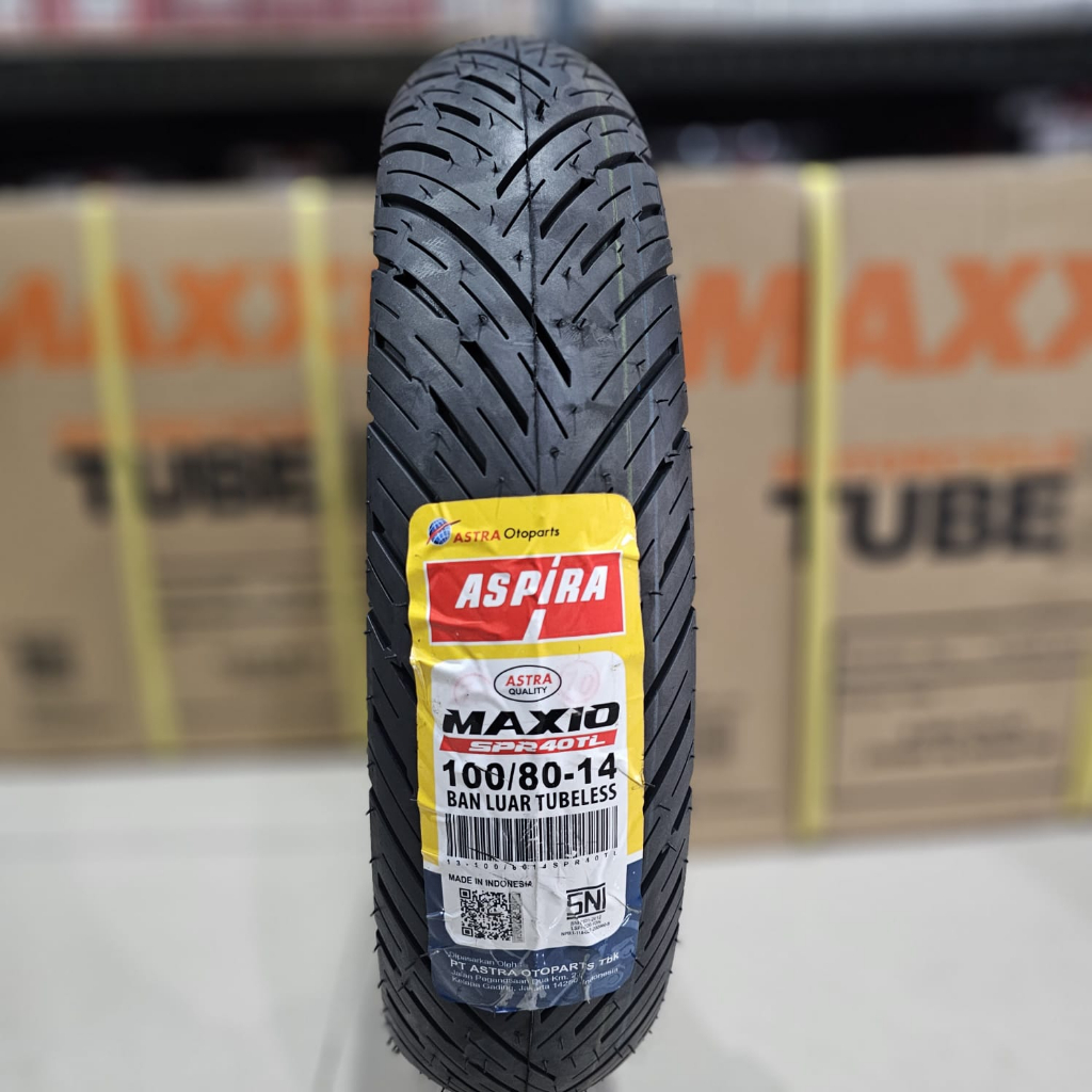 Jual Ban Aspira Maxio SPR 38 Tubless Ring 14 80/90 90/90 70/90 100/80 FREE Pentil | Shopee Indonesia