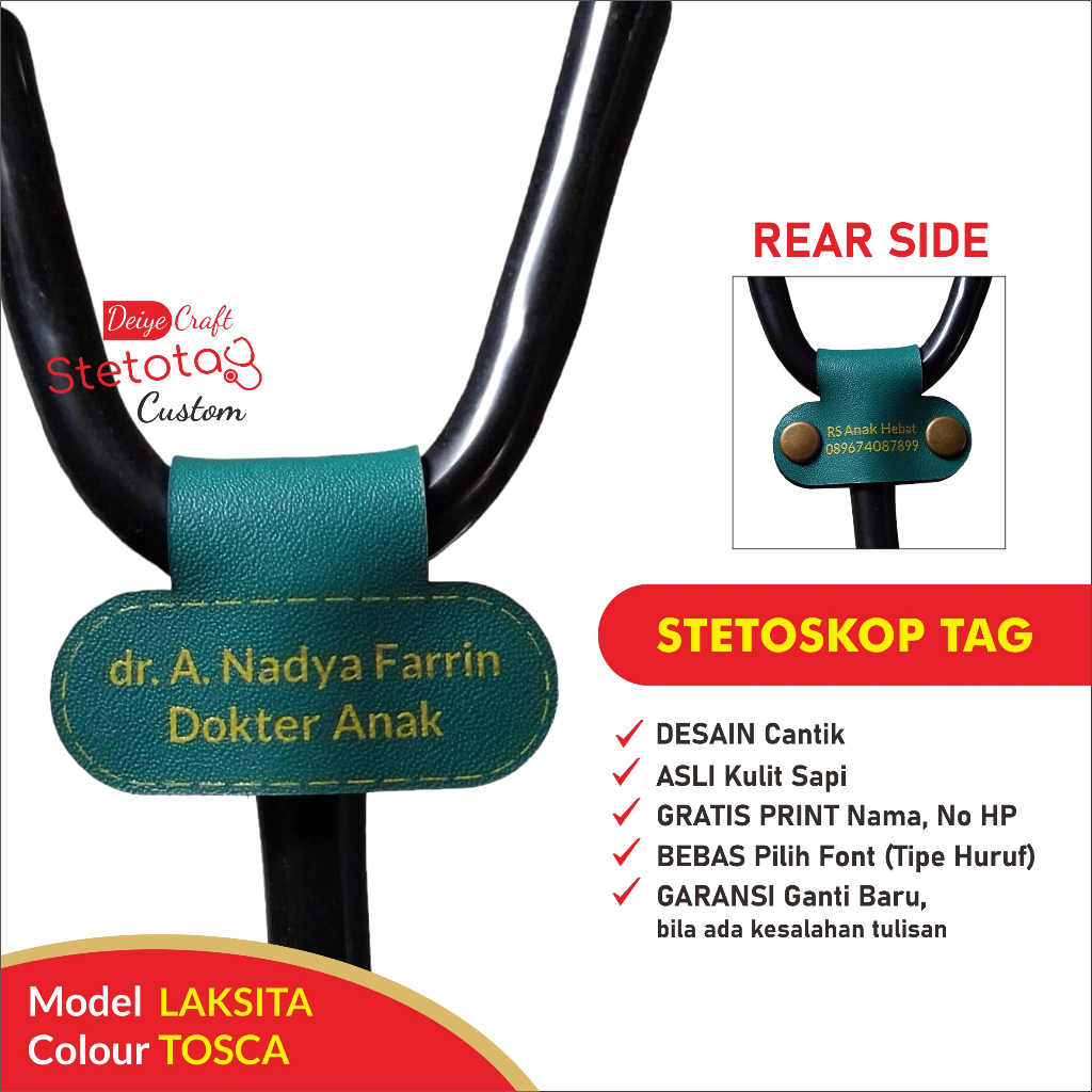 Jual NAME TAG STETOSKOP CUSTOM Stetostag Stetotag GRATIS Cetak Nama ...
