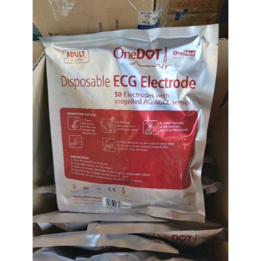 Jual Onemed OneDot Disposable ECG Electrode /50 Elektroda EKG Adult ...