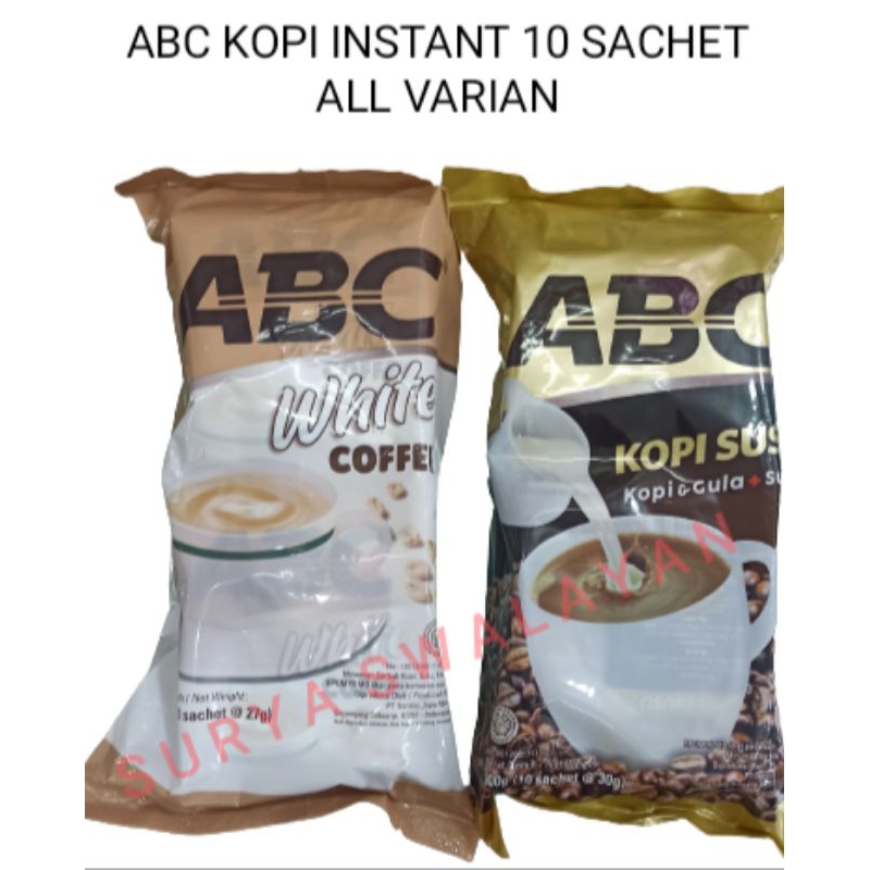 Jual ABC Kopi Instant isi 10 Sachet All Varian | Shopee Indonesia