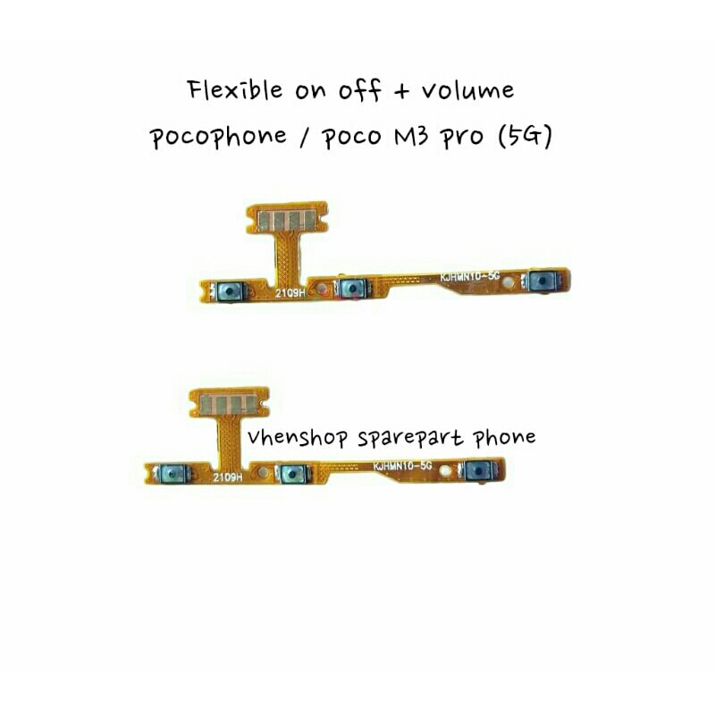 Jual FLEXIBLE FLEKSIBEL TOMBOL POWER ON OFF + VOLUME POCOPHONE M3 PRO 5G / POCO M3 PRO 5G ...