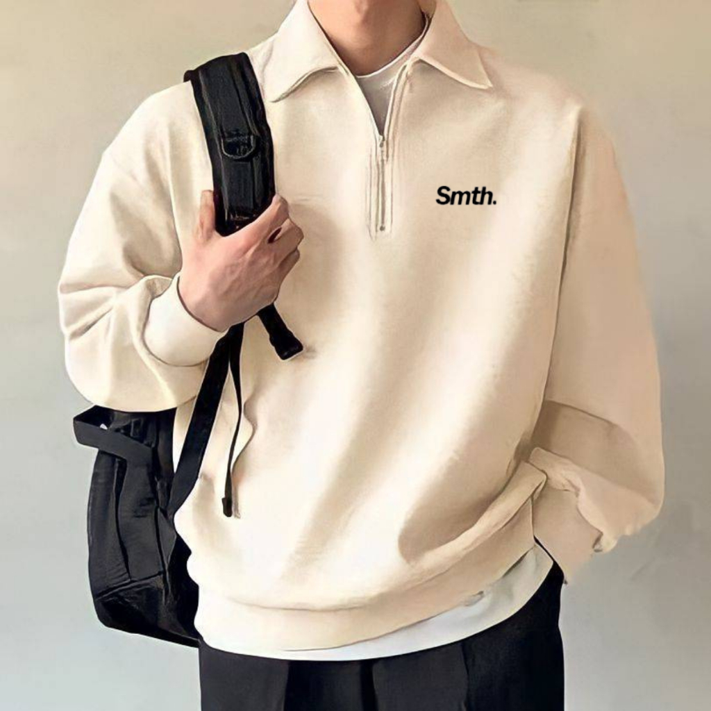 Jual HALF ZIPPER HOUSE OF SMTH UNISEX / SWETER ZIPPER SMTH TEKS PRINT ...