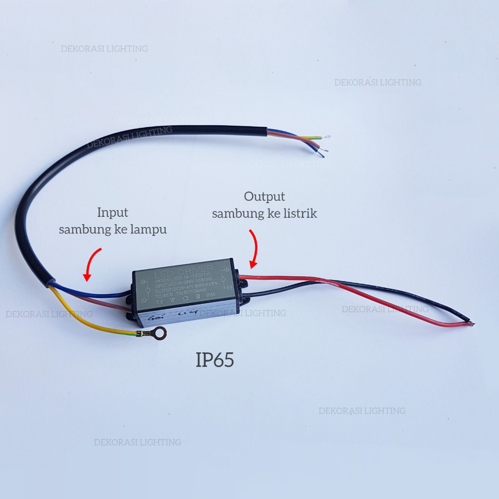 Jual Trafo led driver 8-12w ip65 DC25V - 42v 300mA Aluminium waterproof ...