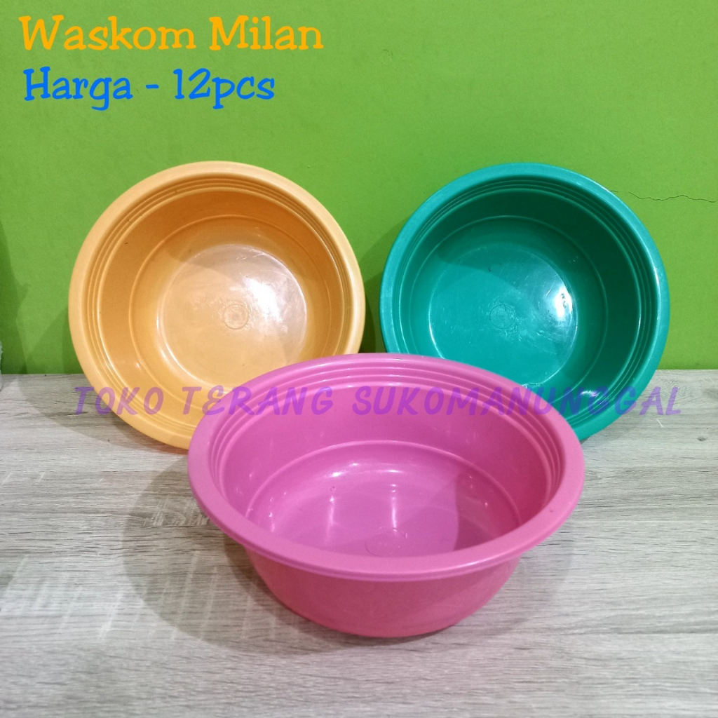 Jual Isi 12 PCS!! Waskom Milan /Waskom Plastik/Waskom berkatan /Baskom ...