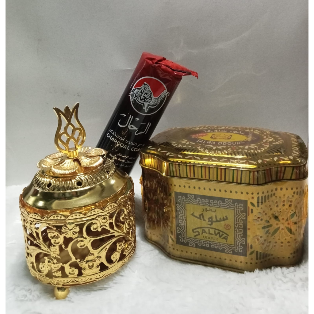 Jual Paket Lengkap Bakaran bukhur set (arang,prepan,bukhur salwa ...