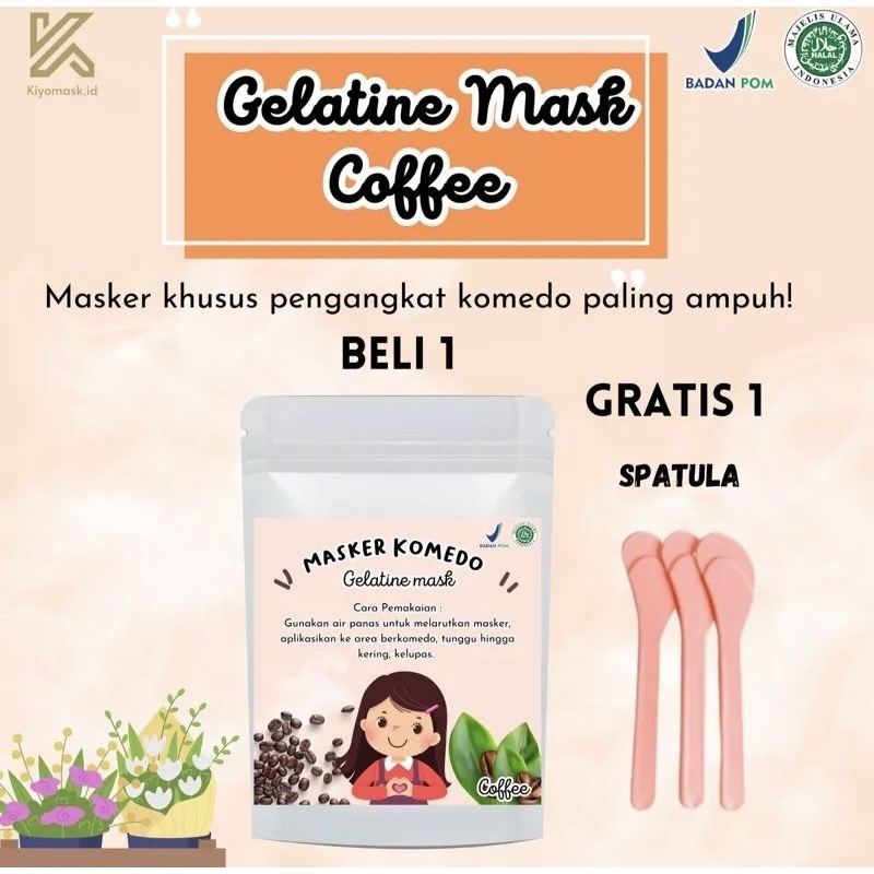 Jual masker gelatin sapi / masker komedo 5 gram (beli 1 gratis 1 ...