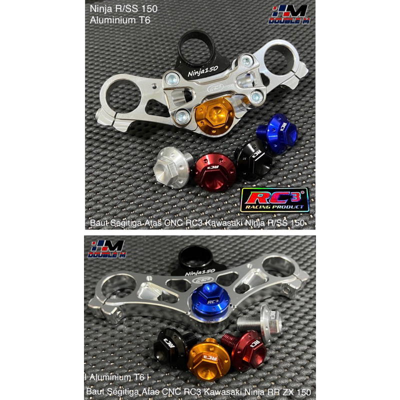 Jual Baut Segitiga Atas Komstir RC3 Aluminium CNC Kawasaki Ninja RR R SS ZX 150 | Shopee Indonesia