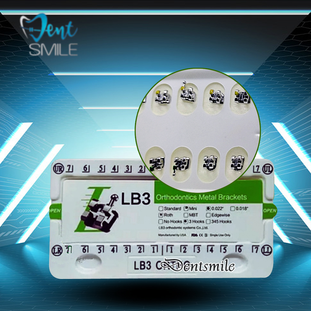 Jual DENTAL BEHEL BRACKET METAL ROTH 022 ORTHODONTIC / HOOK / NO HOOK ...