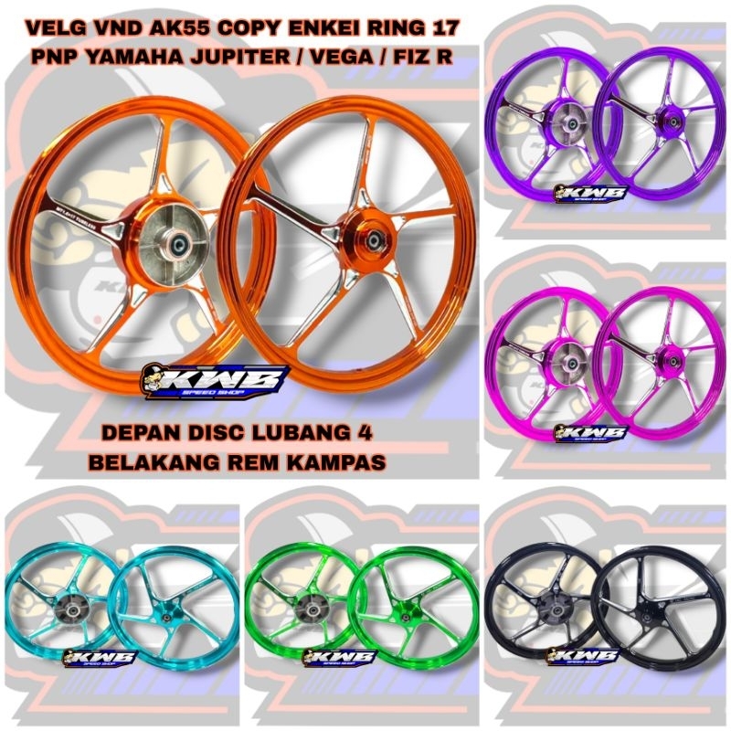 Jual Velg vnd ring 17 depan belakang ukuran 140 x 160 pnp yamaha mx old ...