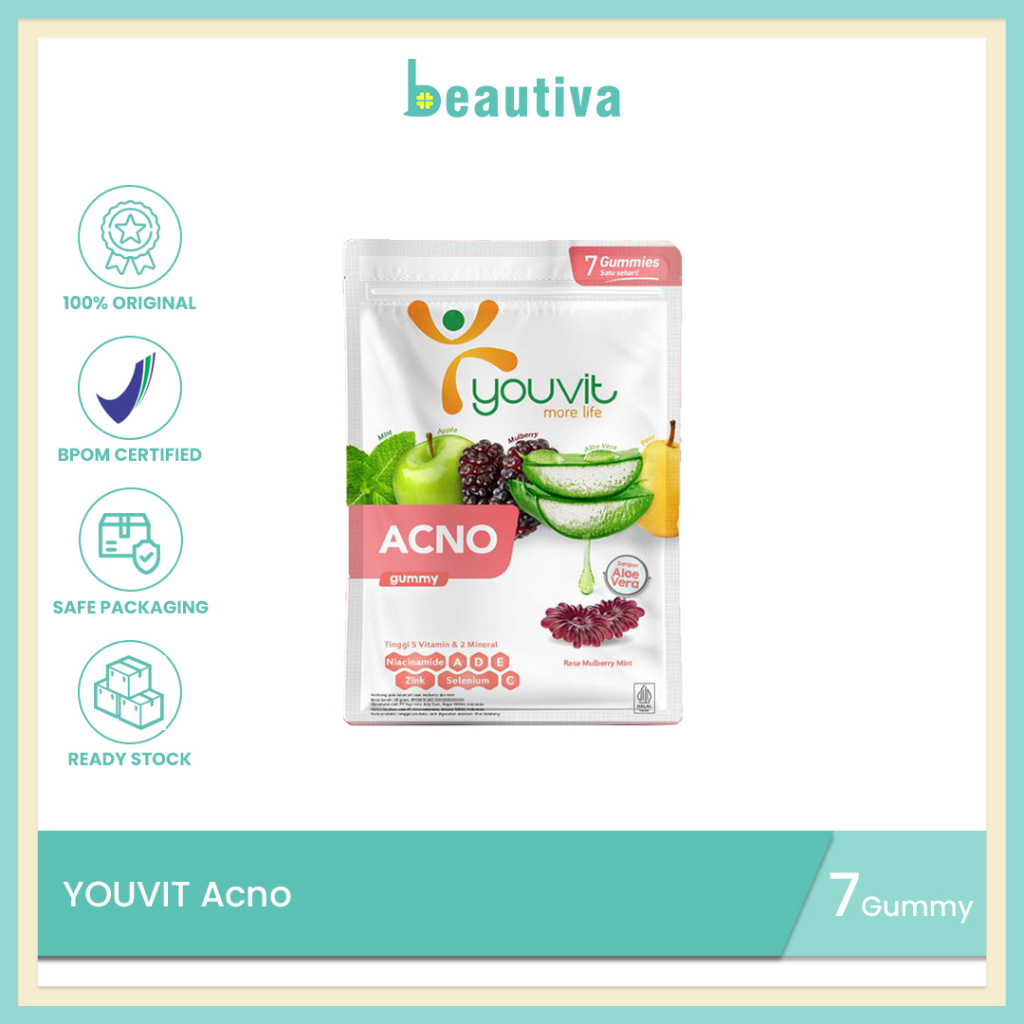 Jual Youvit ACNO 7 Hari - Niacinamide Gummy untuk Anti Jerawat | Shopee Indonesia