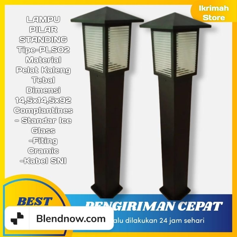 Jual Lampu Hias Pilar Plus Tiang Warna - Hitam 100cm | Shopee Indonesia