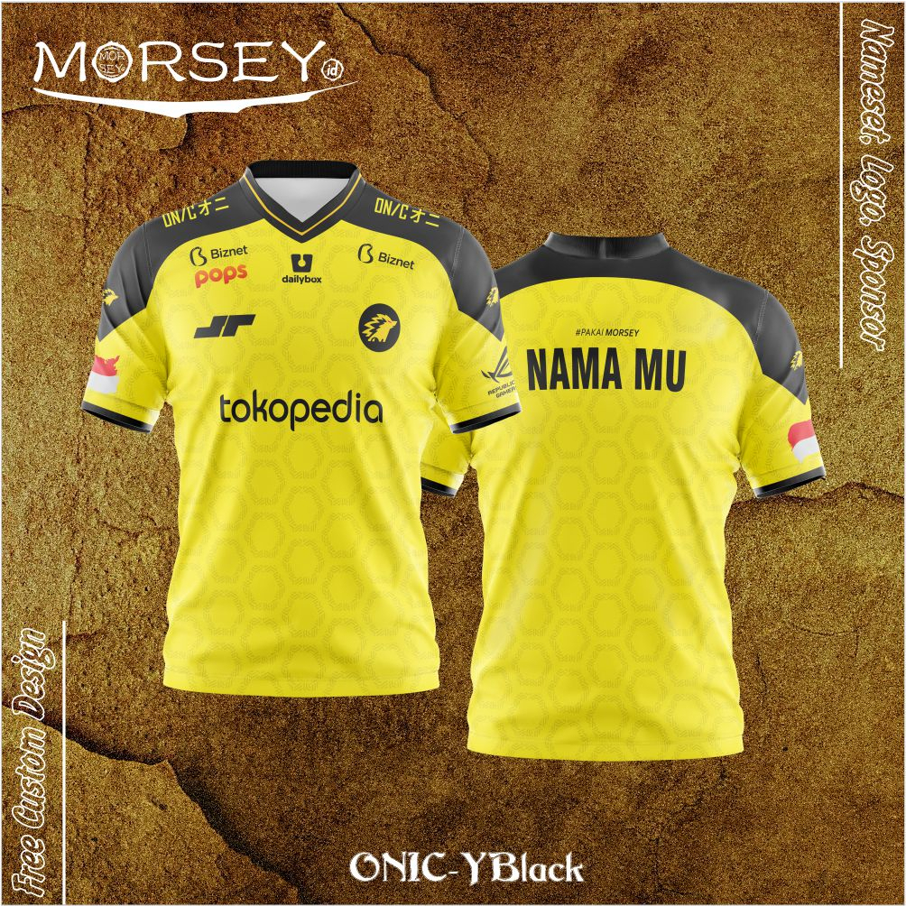 Jual MORSEY.ID Jersey Esports ONIC - Jersey Custom Full Printing - Kaos ...
