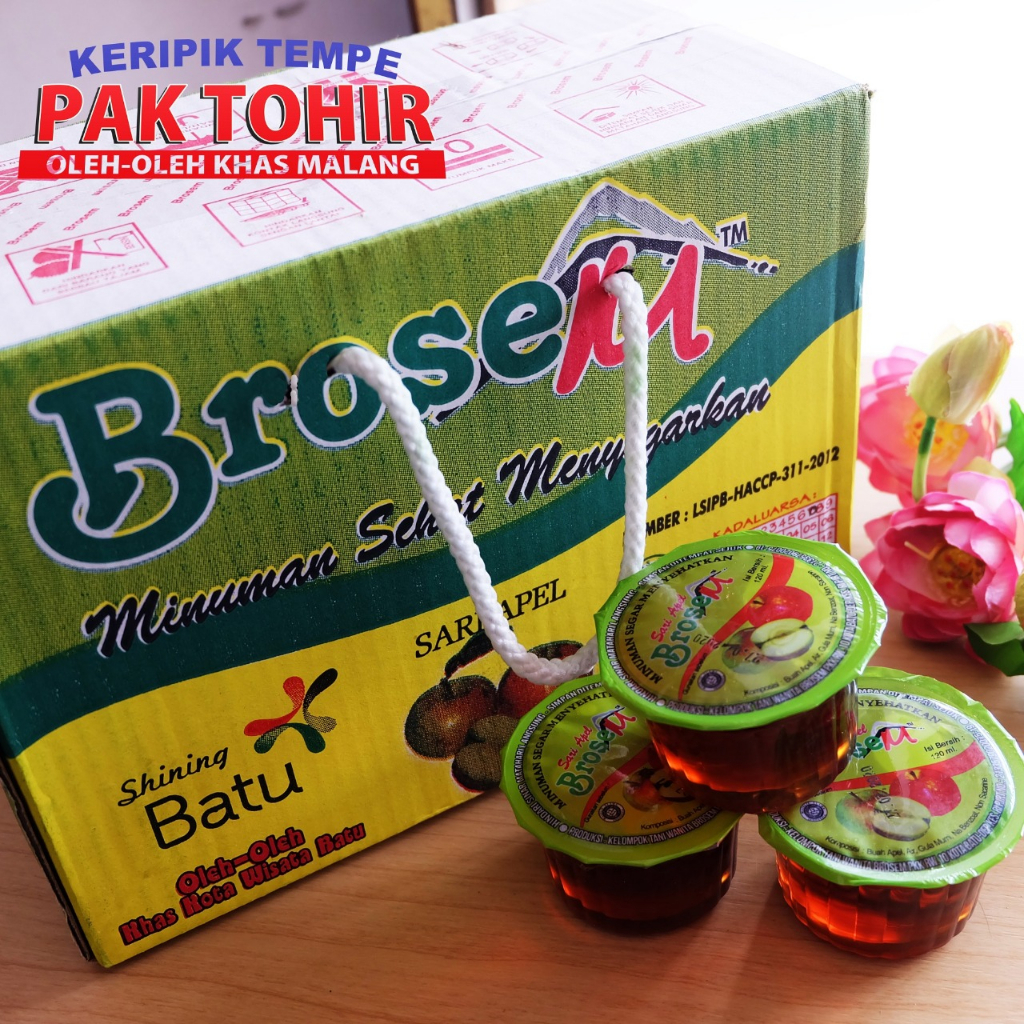 Jual MINUMAN SARI APEL KHAS BATU MERK BROSEM (32 CUP) | Shopee Indonesia
