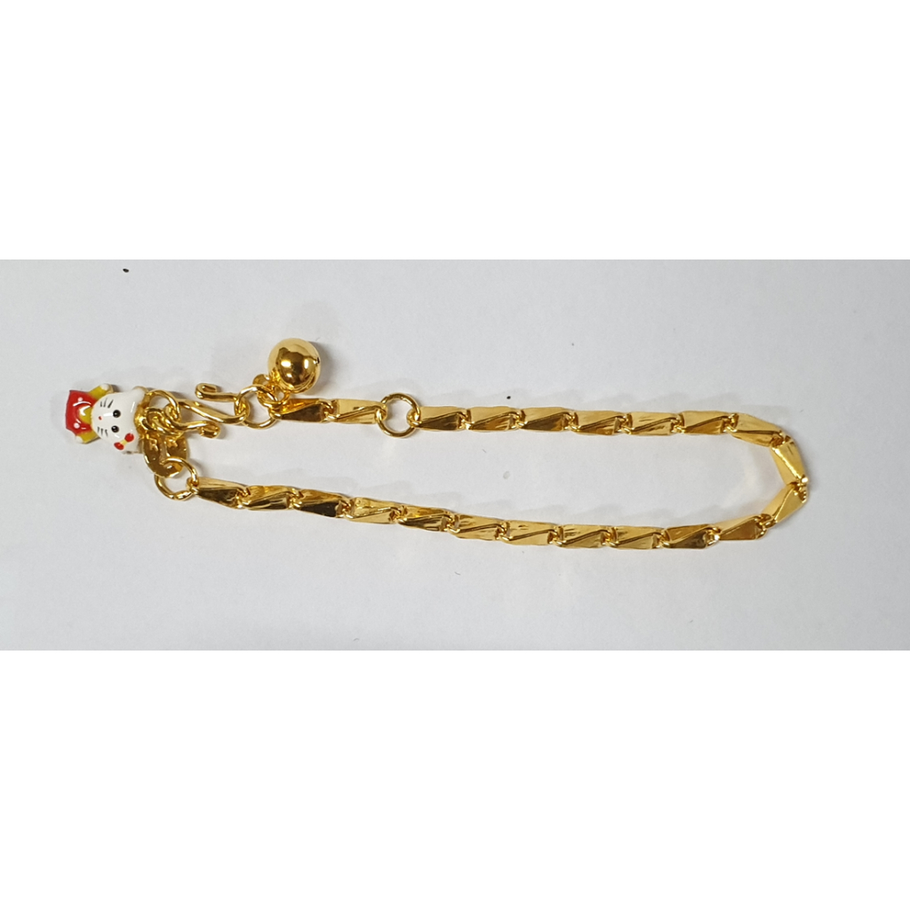 Jual Aksesoris emas muda gelang anak model padi hello kitty merah - 2gr ...
