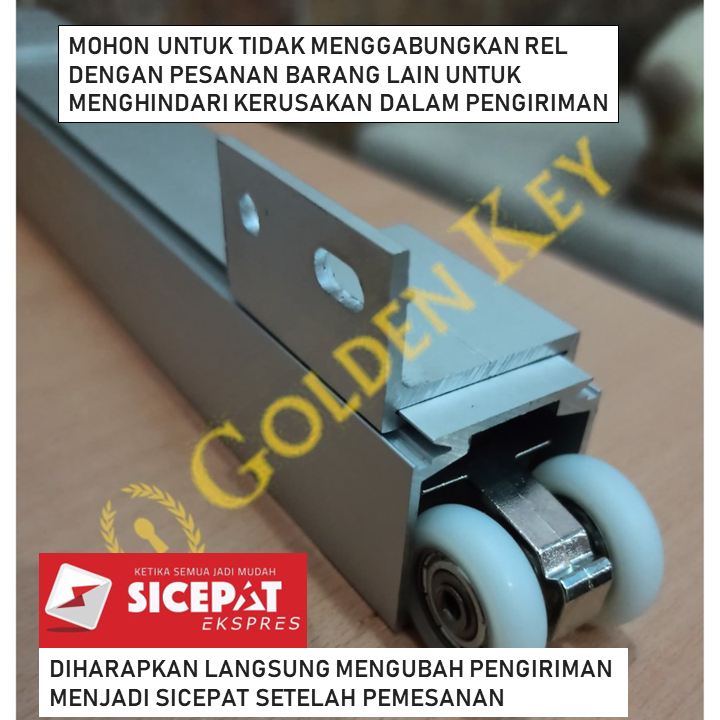 Jual Rel Pintu Roda Gantung Nylon Nilon Geser Sliding Aluminium ...
