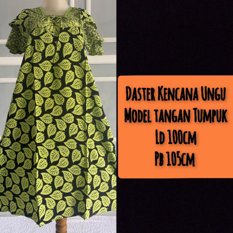 Jual Daster Kencana Ungu Label Coklat Model tangan tumpuk ( Baju tidur ...