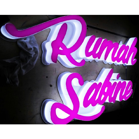 Jual Huruf Timbul Akrilik LED | Neon Box Latter | Papan Nama | Papan Usaha LED Custem Backlight ...