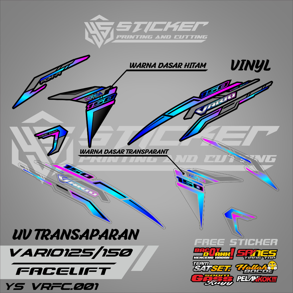 Jual Stiker Striping VARIO FACELIFT 125 150 - Sticker Striping ...