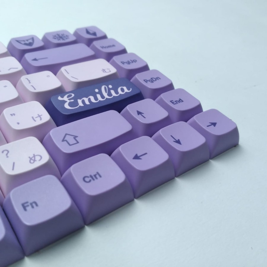 Jual Keycap Keycaps XDA PBT DYE Frost Witch Purple Emilia Colorways ...