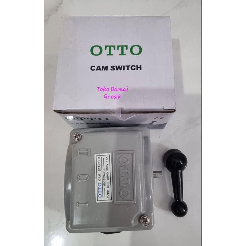 Jual Otto Cam switch handle 3 phase QS5-15P GA & GZ 15A. Change over switch. Ohm saklar | Shopee ...