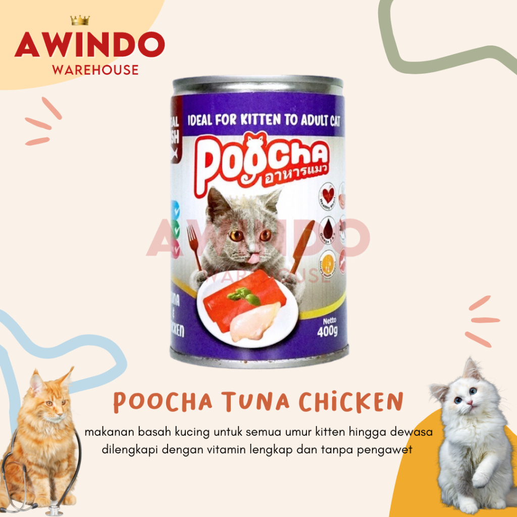 Jual POOCHA 400GR - Makanan Kaleng Pakan Basah Kucing Kitten Dewasa ...
