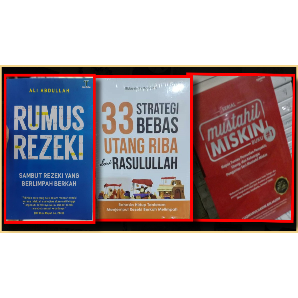 Jual paket 3 buku rumus rezeki,33 strategi bebas utang riba ala ...
