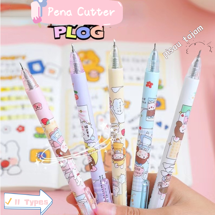 Jual Pen Cutter Stiker Pemotong Seni Pena Tekan Lucu Pemotong Kertas ...