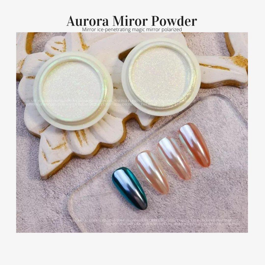 Jual Moonlight Magic miror aurora powder/Nail Art Chrome Powder/ solid ...