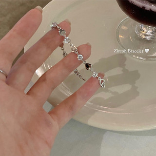 Jual As Love Rantai Gelang Kristal Hati Simple Gelang Rantai Silver ...