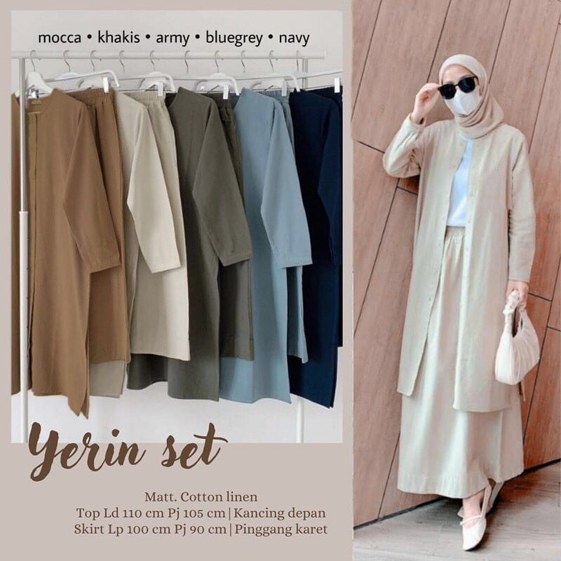 Jual Yerin Set / Baju Setelan Atasan + Rok / One Set Wanita Model ...
