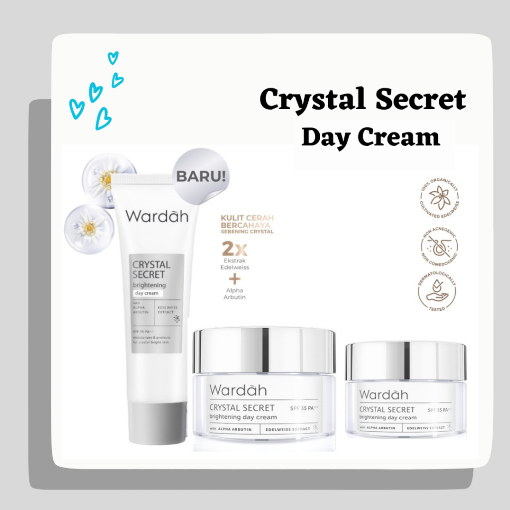 Jual Wardah Crystal Secret Brightening Day Cream SPF 35 PA+++ 9ml ...