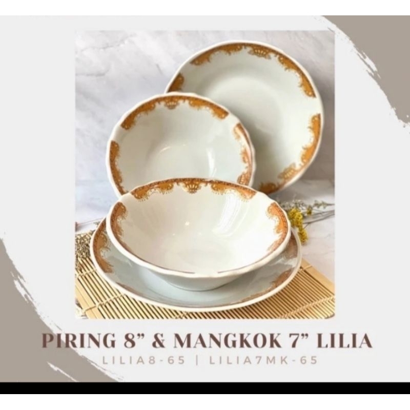 Jual PIRING MAKAN 8" & MANGKOK MAKAN 7"-LILIA - PIRING & MANGKOK ...