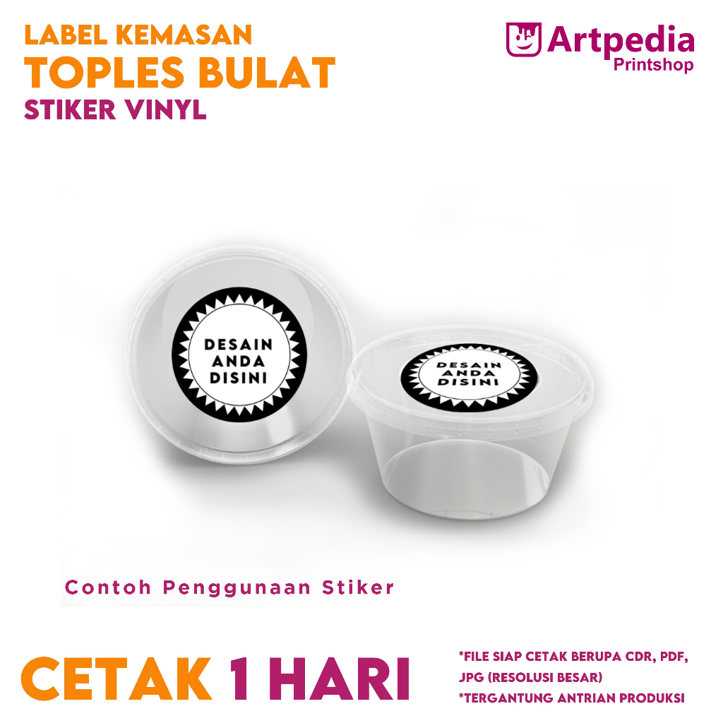 Jual CETAK LOGO KEMASAN / CETAK LOGO PRODUK / CETAK LOGO BULAT / CETAK ...