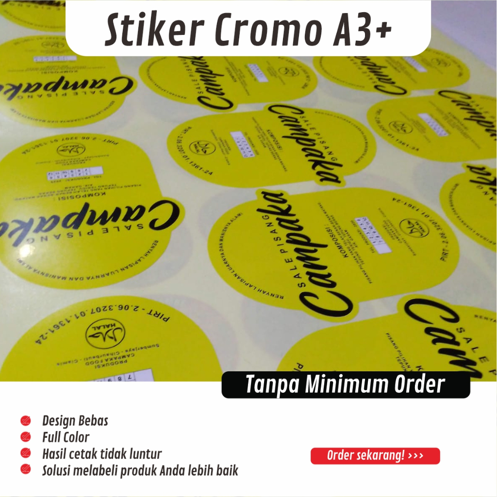 Jual Cetak Stiker Cromo Lembaran A3+ | Shopee Indonesia