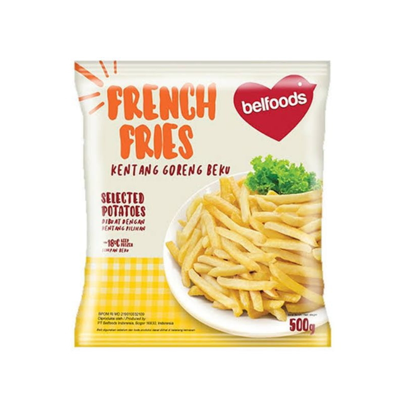 Jual BELFOODS FRENCH FRIES KENTANG GORENG BEKU 500gr / KENTANG GORENG ...