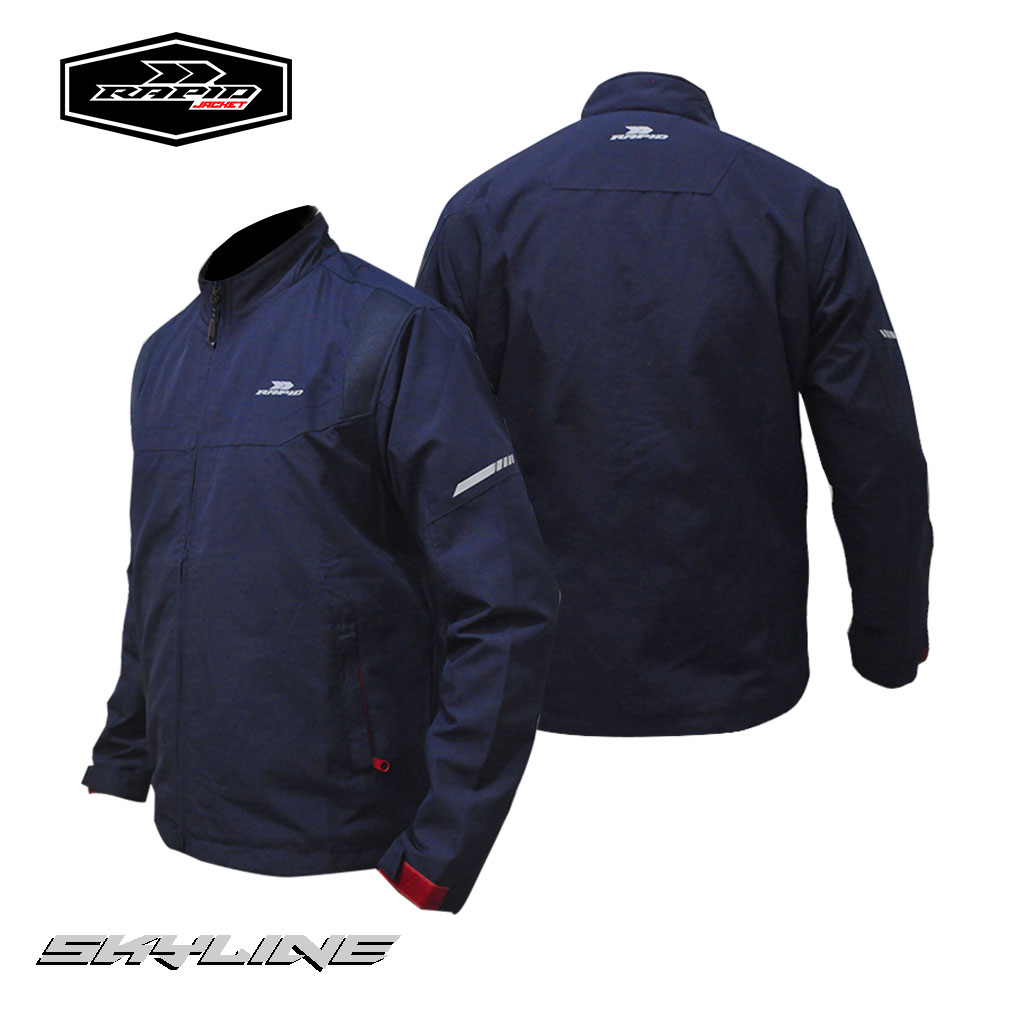 Jual Jaket motor pria riding premium harian RAPID SKYLINE Navy Biru ...