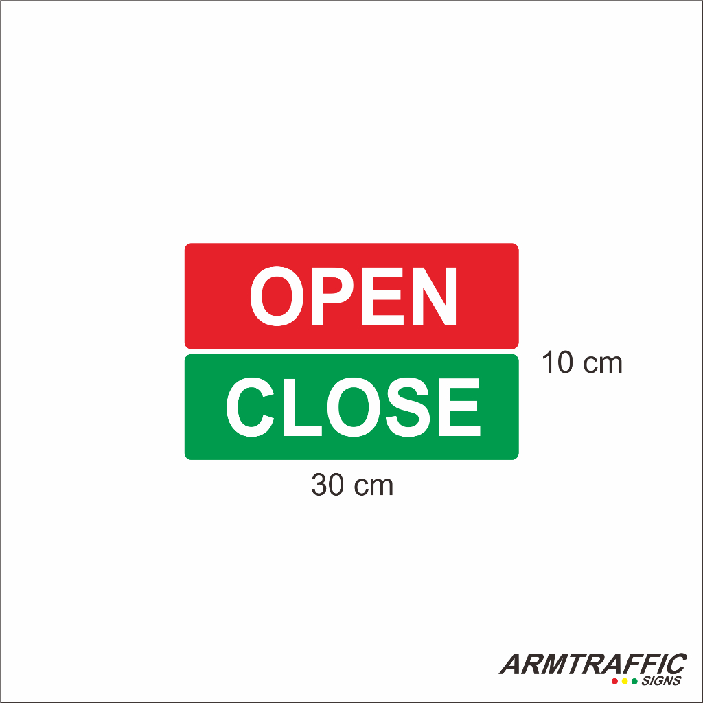 Jual BUKA TUTUP OPEN CLOSE BULAK BALIK 10 X 30CM SIGN TANDA RAMBU BULAK ...