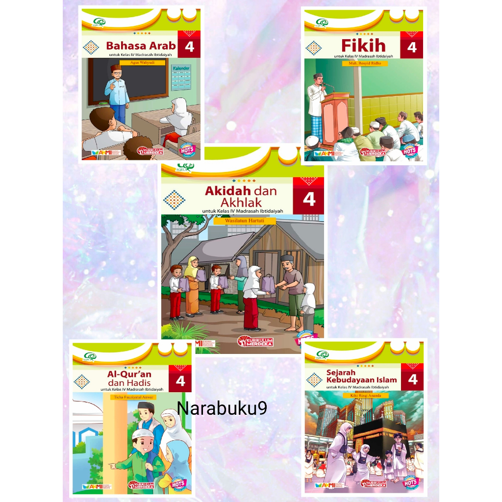 Jual Buku paket kelas 4 SD Mi Kurikulum Merdeka aqila / Ski fikih bahasa Arab Al quran hadis ...