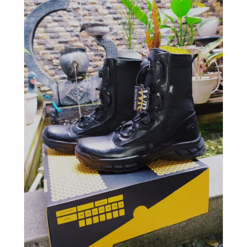 Jual Sepatu PDL TNI Polri Tali putar Polos Xtrack WR tactical | Shopee ...