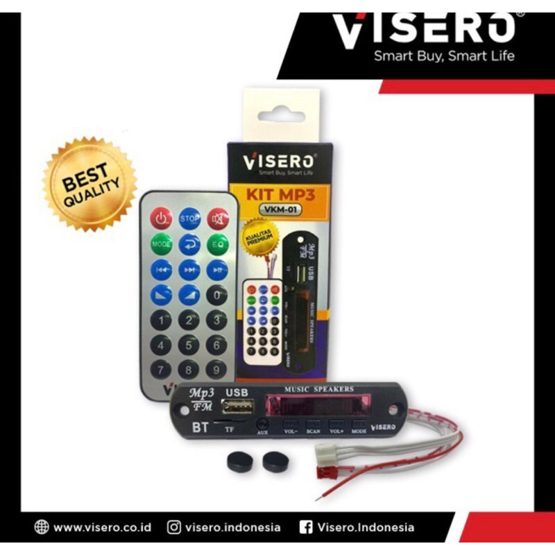 Jual Kit Modul Bluetooth MP3 Player USB Audio Module Remote BT | Shopee ...