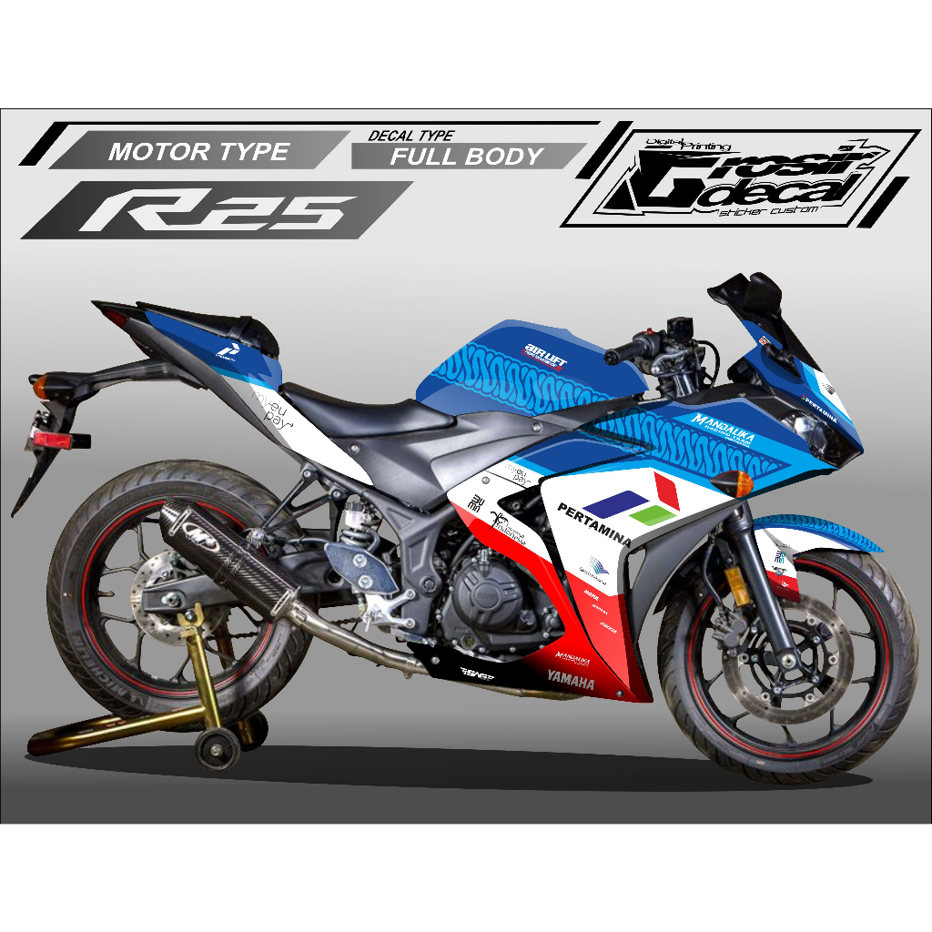 Jual Decal Sticker R25 Mandalika Racing Team Fullbody Decal R25 ...