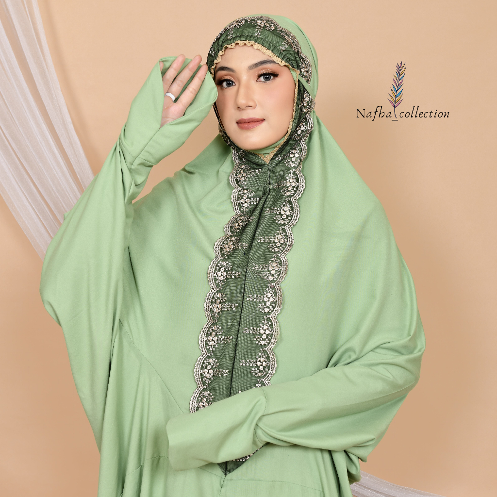 Jual NAFHA - Mukena Terusan Dewasa Katun Mikro Renda Shireen | Shopee ...