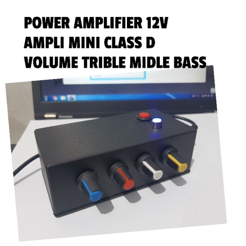 Jual PROMO POWER AMPLIFIER MINI 12 VOLT + TONE CONTROL VOLUME TRIBLE ...