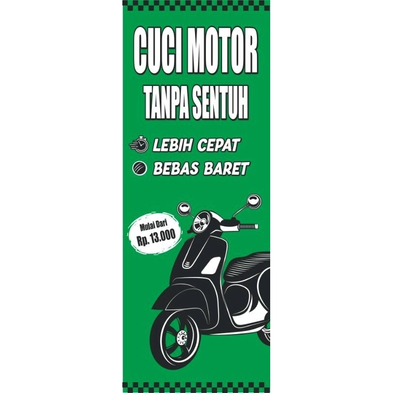 Jual SPANDUK BANNER CUCI MOTOR | Shopee Indonesia